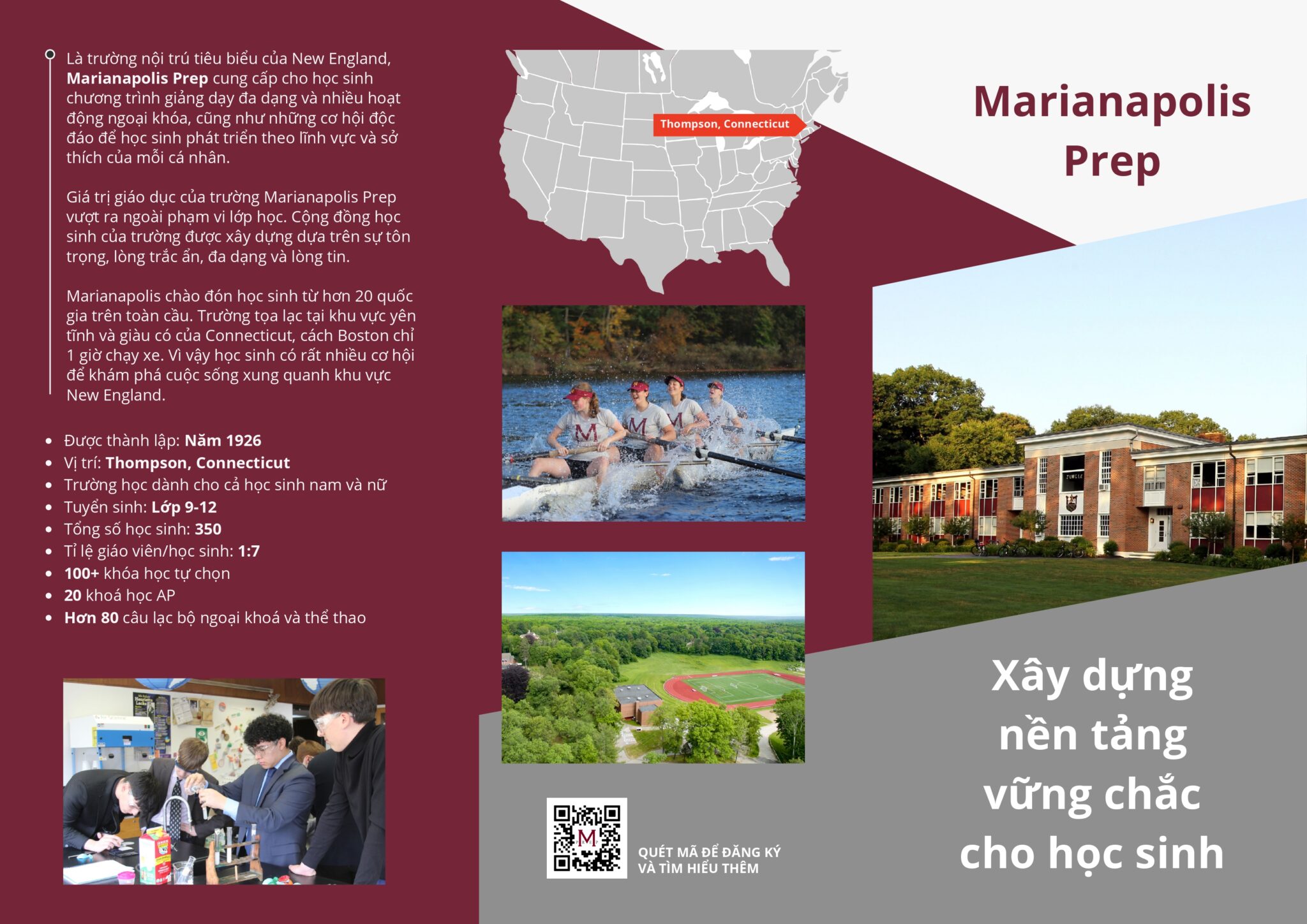 Du Học THPT Mỹ Trường Marianapolis Preparatory School
